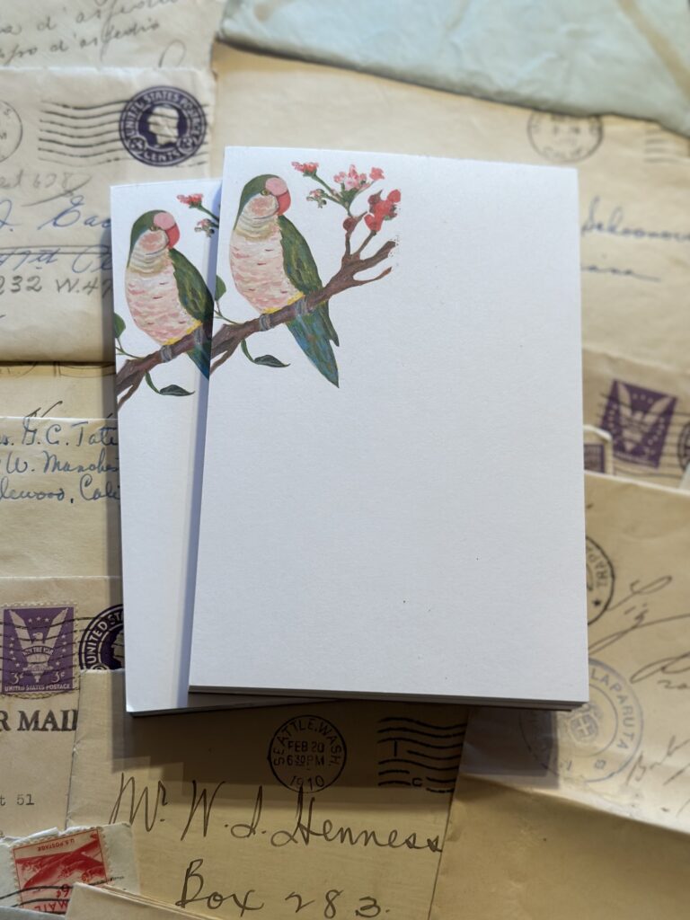 Le Petit Notepad - Bird & Blossom – Fino Lino Fine Linens & Accessories